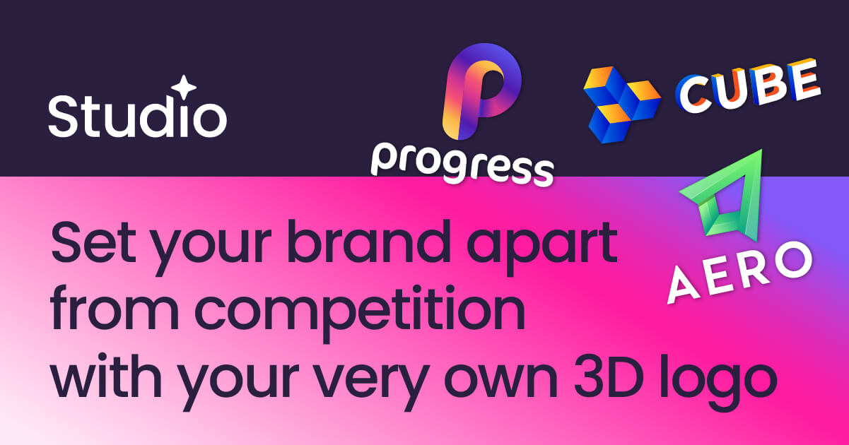 Criador de logotipo 3D gratuito: Crie logotipos 3D on-line - Creative Fabrica